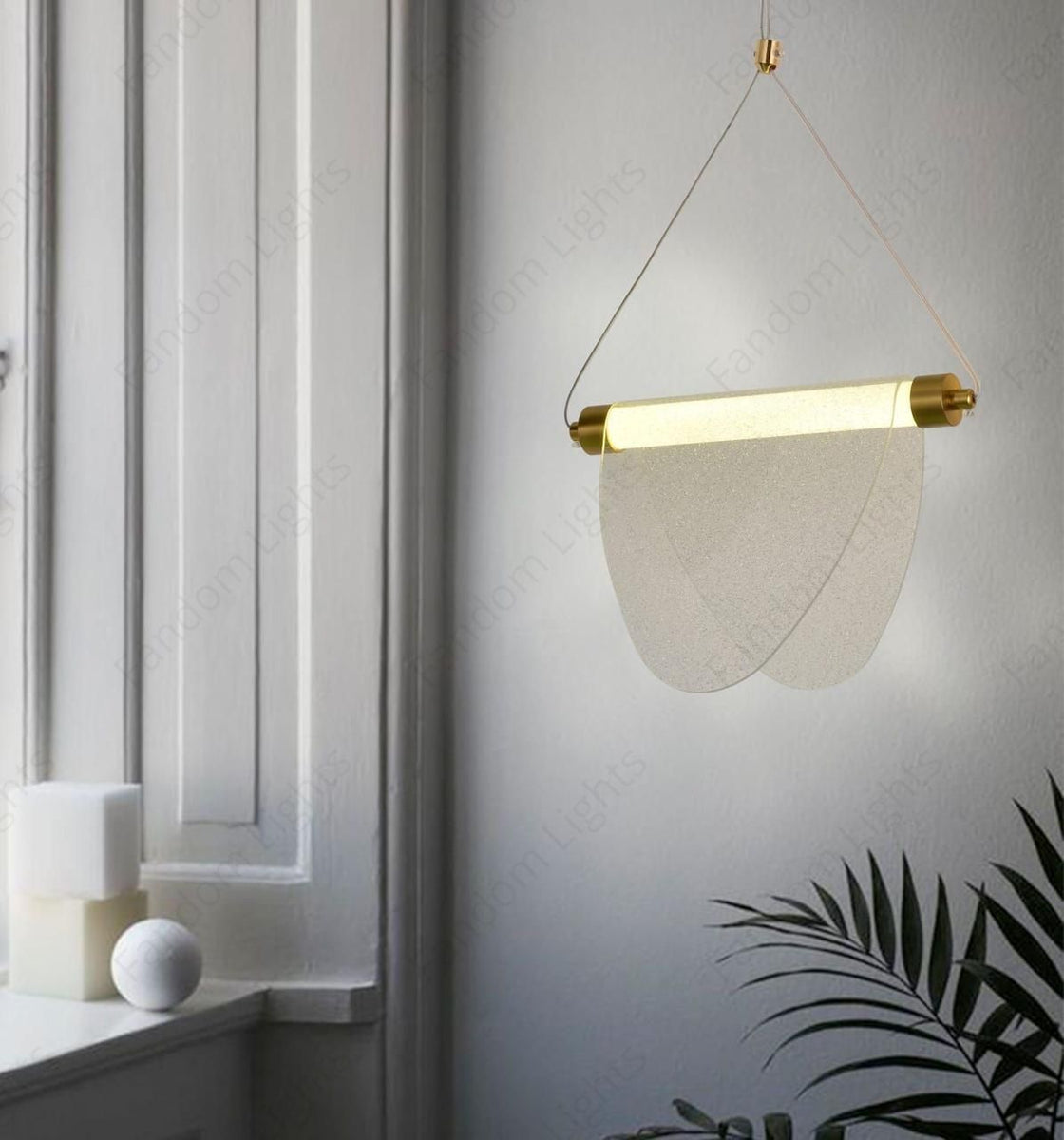 led Light Modern LED Golden 200MM Acrylic Pendant Light - Warm White ...