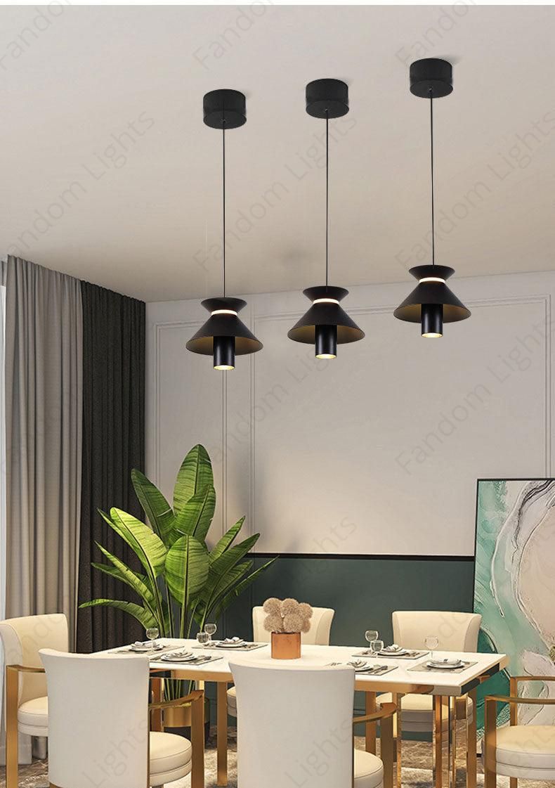 led 1 Light Black Modern Pendant Bedside Ceiling Lights - Warm White ...