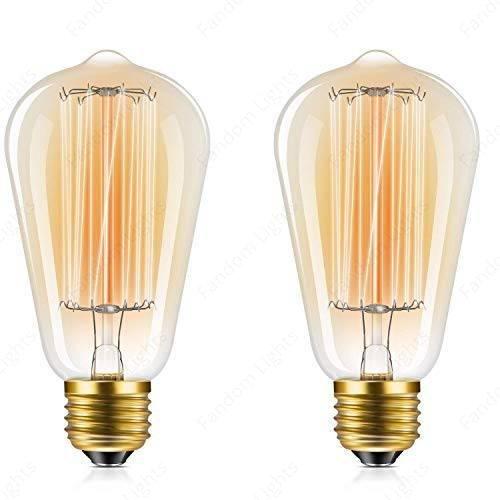Vintage Antique Vintage Light Bulbs, ST64 Dimmable 40W Edison Tungsten ...