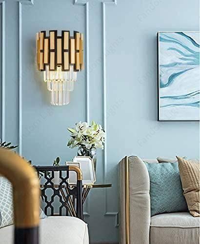 fandom-lights-wall-light-led-glass-crystal-black-gold-metal-wall-light ...