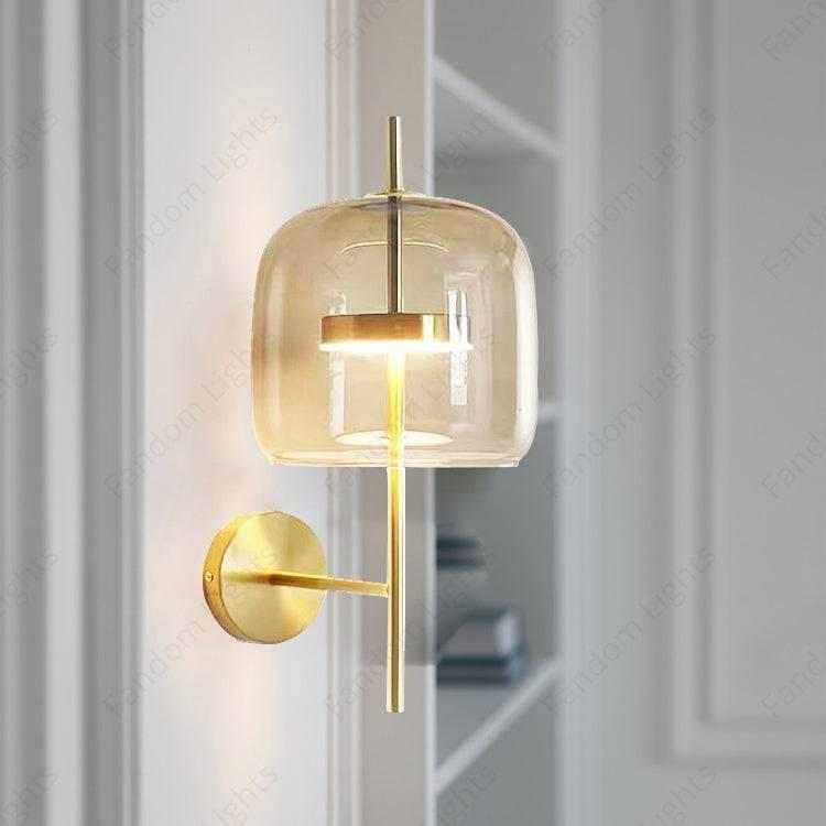 fandom-lights-wall-light-led-gold-amber-glass-wall-light-metal-gold ...