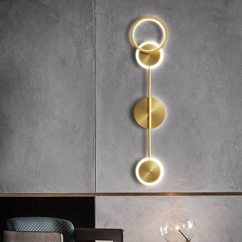 fandom-lights-wall-light-led-gold-long-3-rings-wall-light-warm-white ...